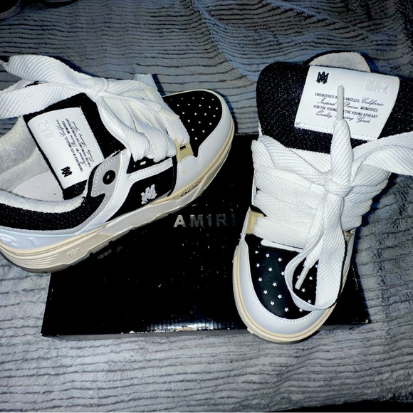 Shoes | Mens Amiri Sneakers White Black Us 8 | Poshmark